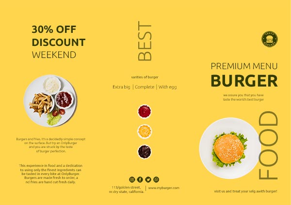 Hotel Menu Card Templates Free