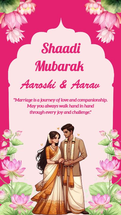 Top Trending Shaadi Mubarak Wishes Template Designs
