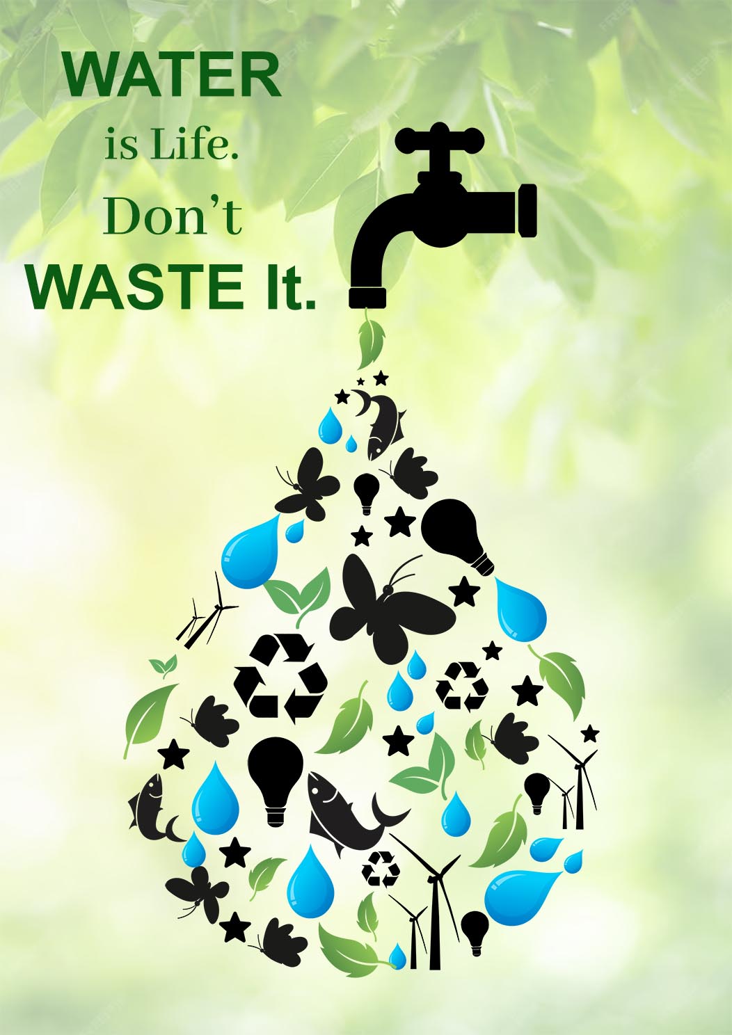 2.7K+ Save the Water Poster Templates