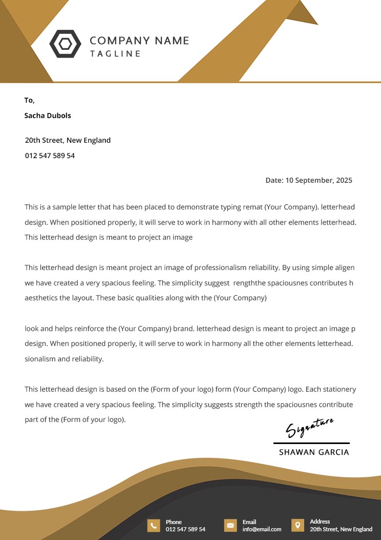 Download Formal Letterhead Template