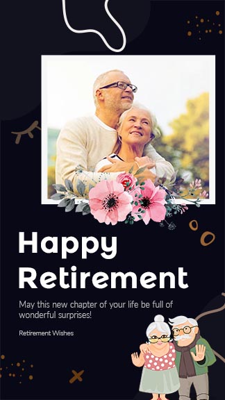 Happy Retirement Instagram Story Greeting Template