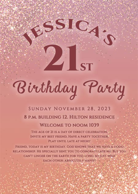 21st Birthday Invitations - Free