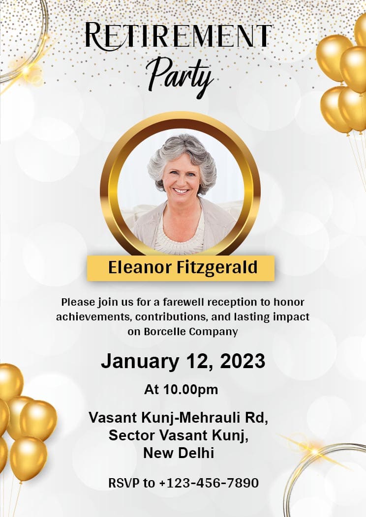 Free Retirement Party Invitation Card Download