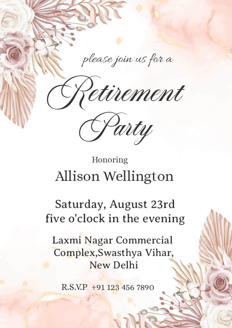 Download Our Free Retirement Party Flyer Template
