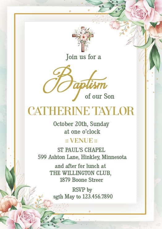 50+ Free Christening Invitation Templates to Choose From!