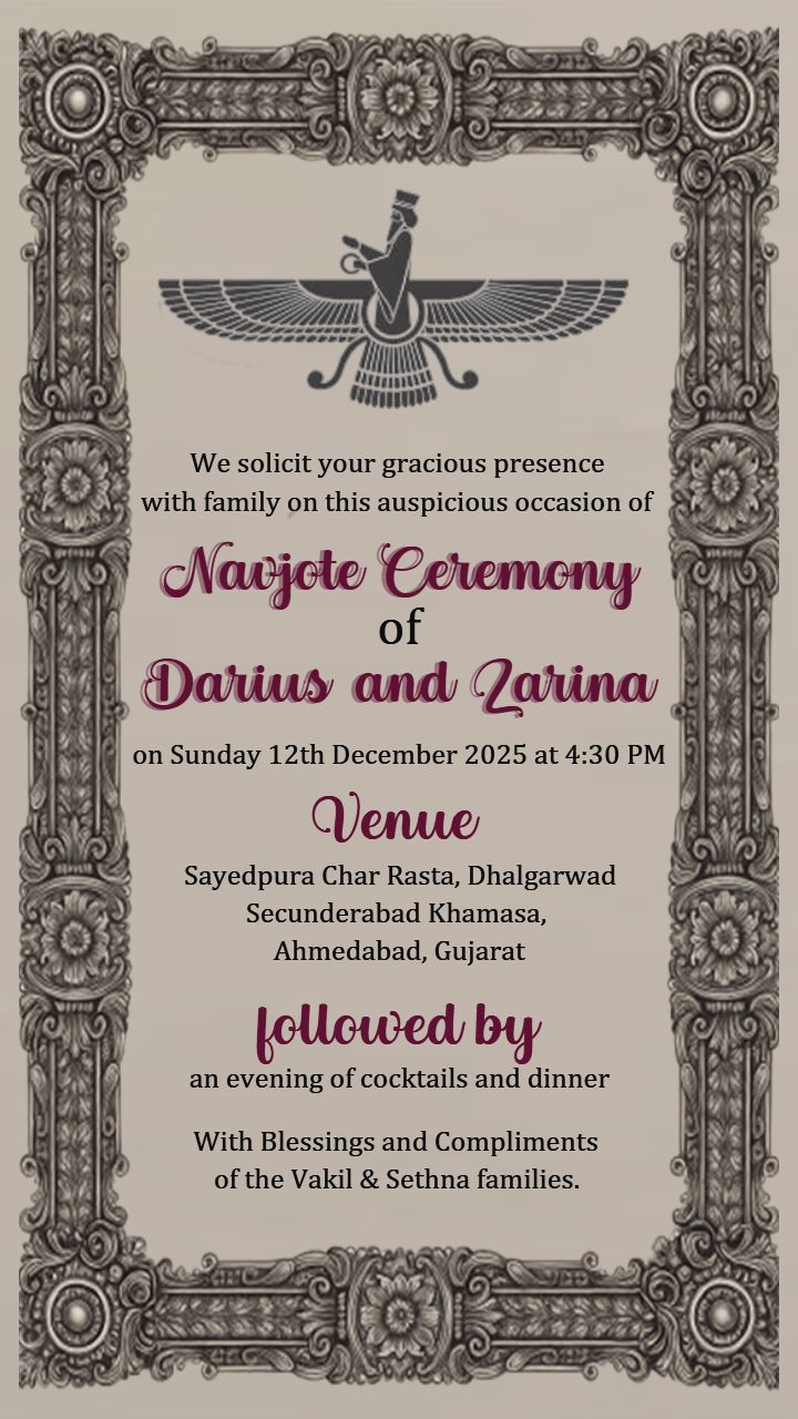 51+ Modern Parsi Navjote Invitation Cards for Download