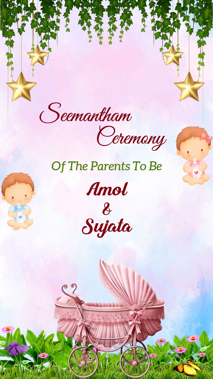 Seemantham Invitation Video Maker Online Free HD Download