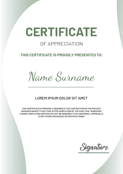Download Simple Certificate Template
