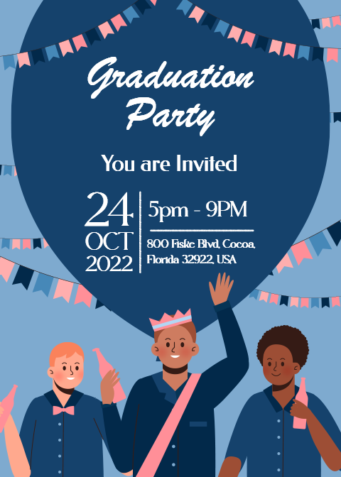 Simple Graduation Party Invitation Card