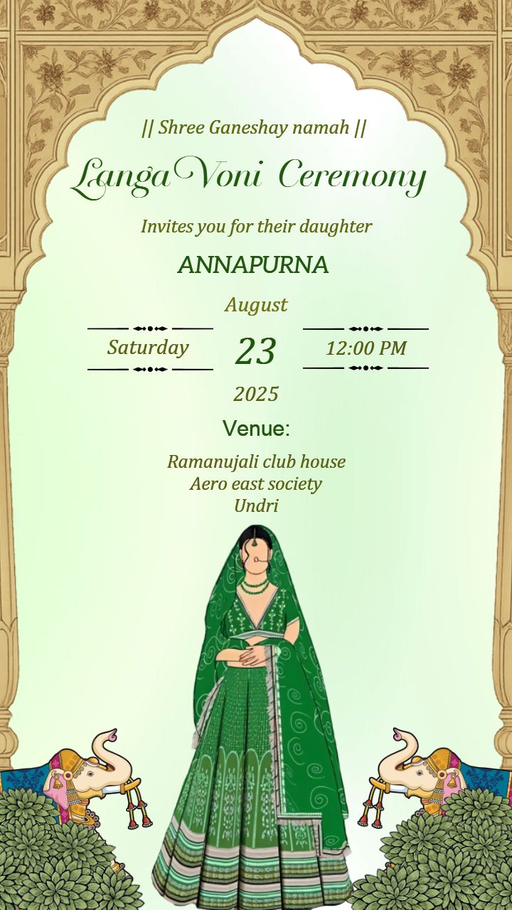 Page 2 | Half Saree Function Invitation Card Free HD Download Now