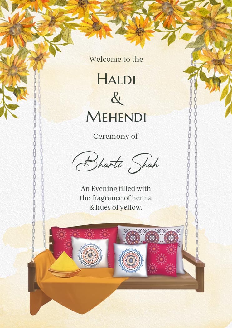 Free Haldi Ceremony Invitation Template