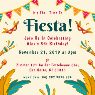 Download Editable Fiesta Party Invitation