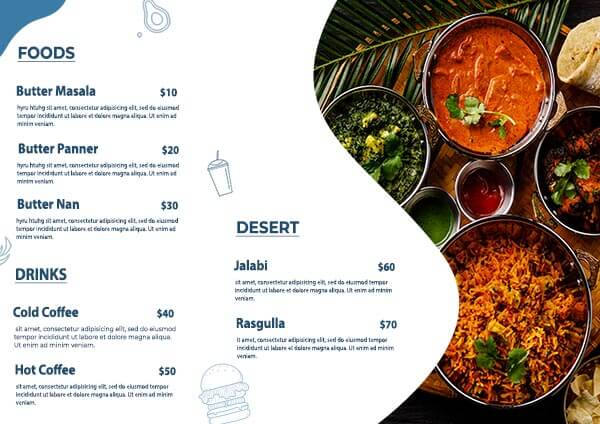 Fast Food Restaurant Menu Card Design Template