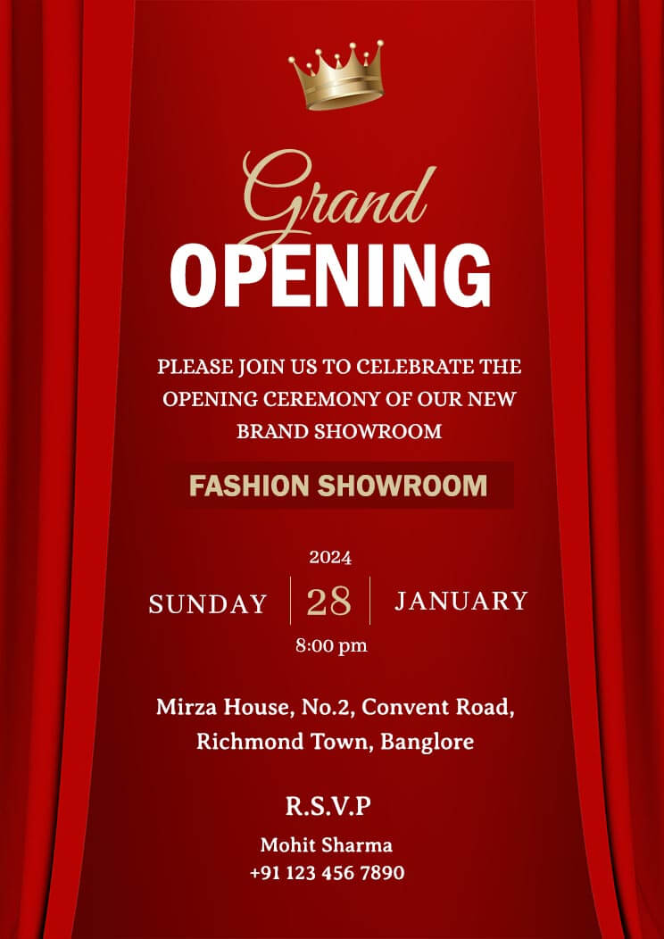Office Grand Opening Invitation Card