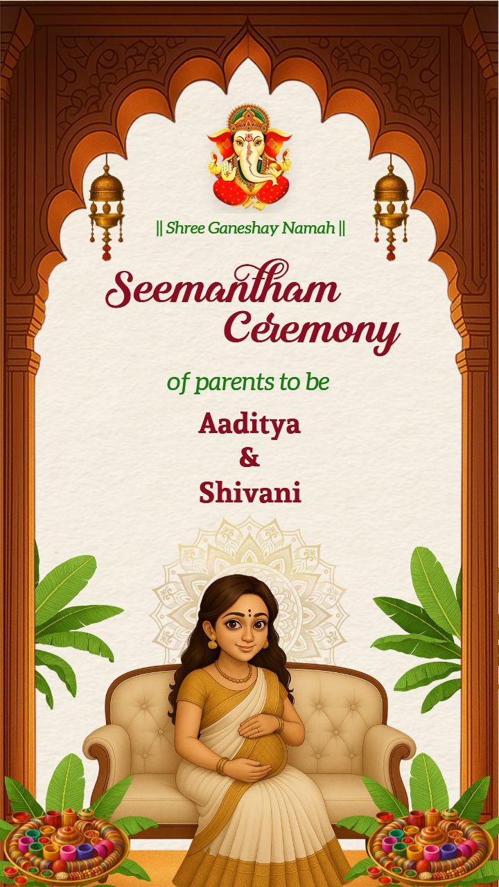 Seemantham Invitation Video Free Download