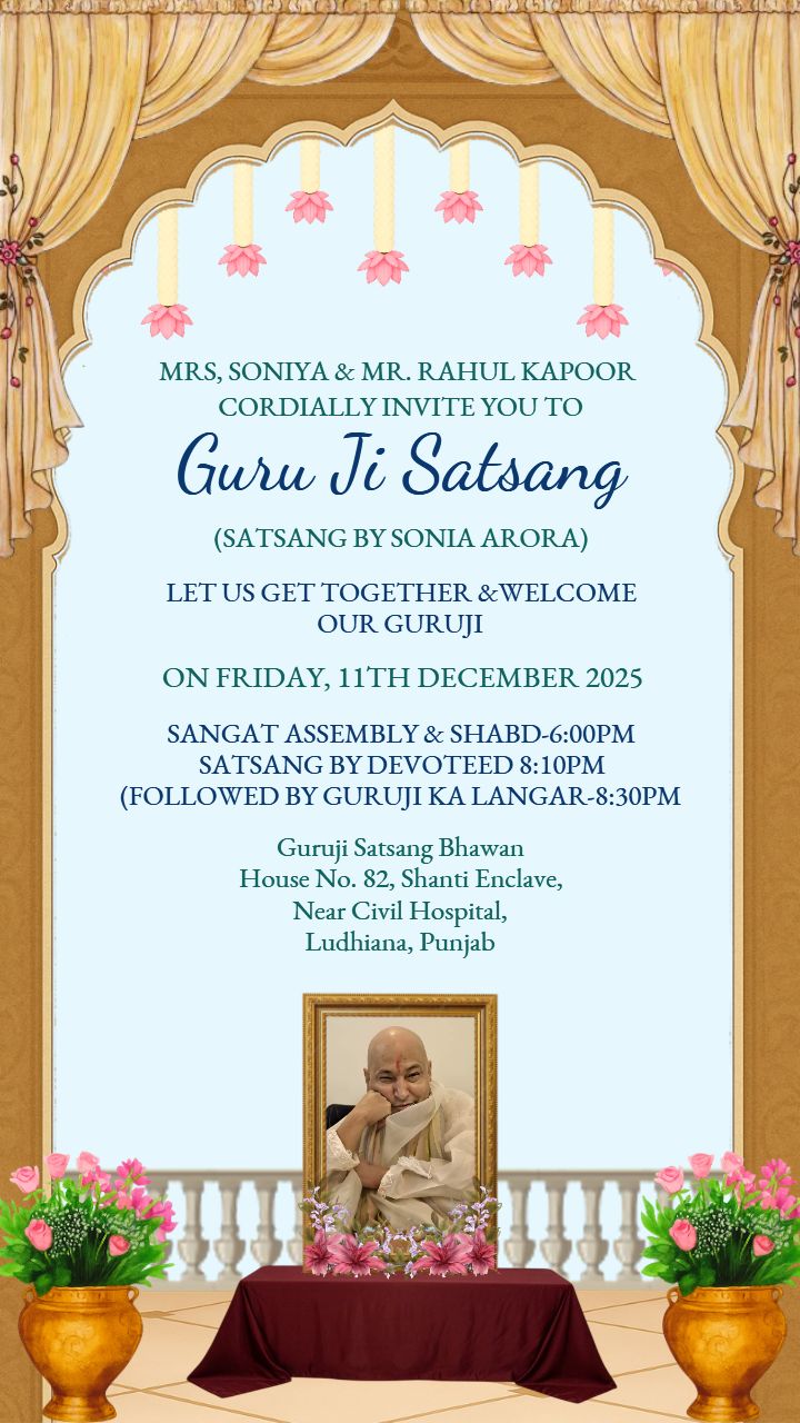 Guruji Satsang Invitation Card Free Edit & Share Online
