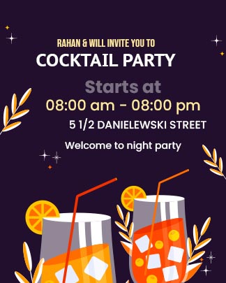Free Cocktail Party Invitation Templates | Crafty Art