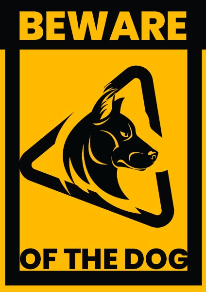 Be Aware Of Dog Poster Free