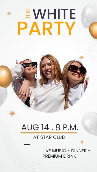 Online Digital Party Instagram Story Invitation Template