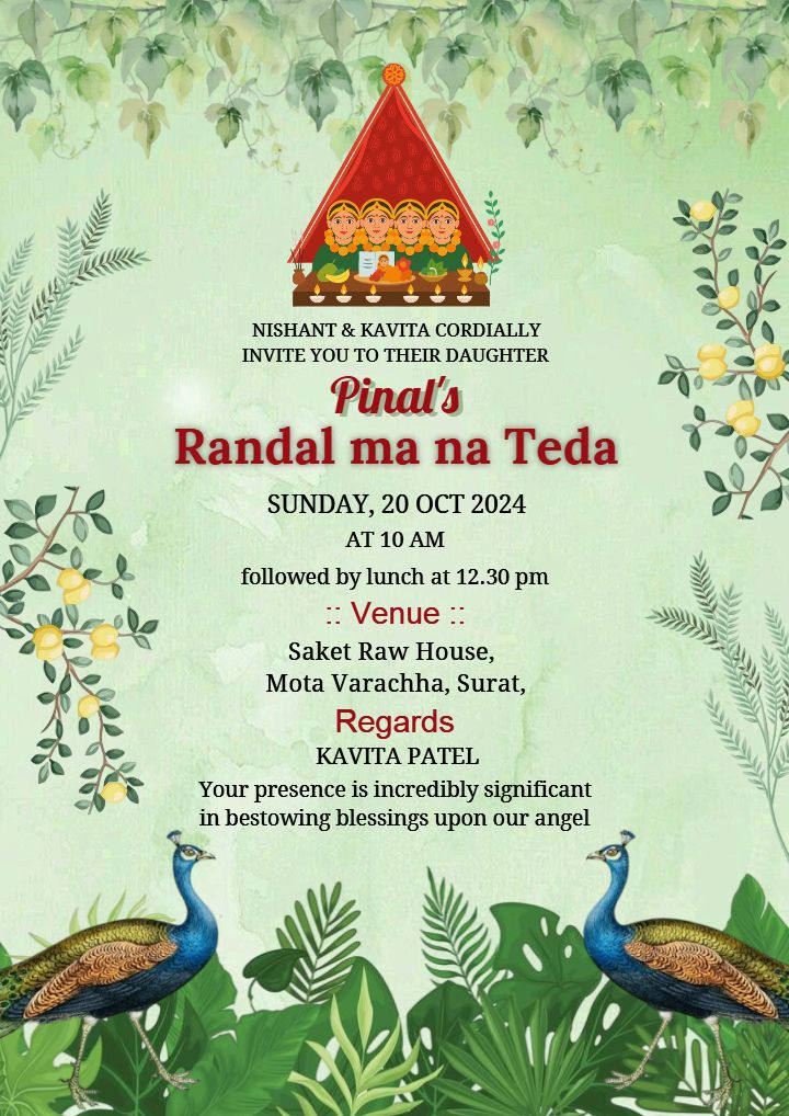 Randal Ma Na Lota Invitation Maker For Traditional Events