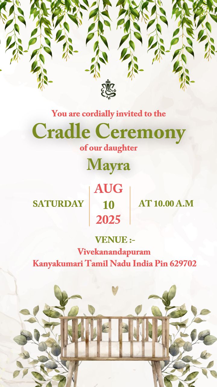Cradle Ceremony Invitation Card – Free Templates Online