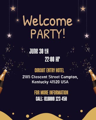 Get Welcome Party Invitation Card