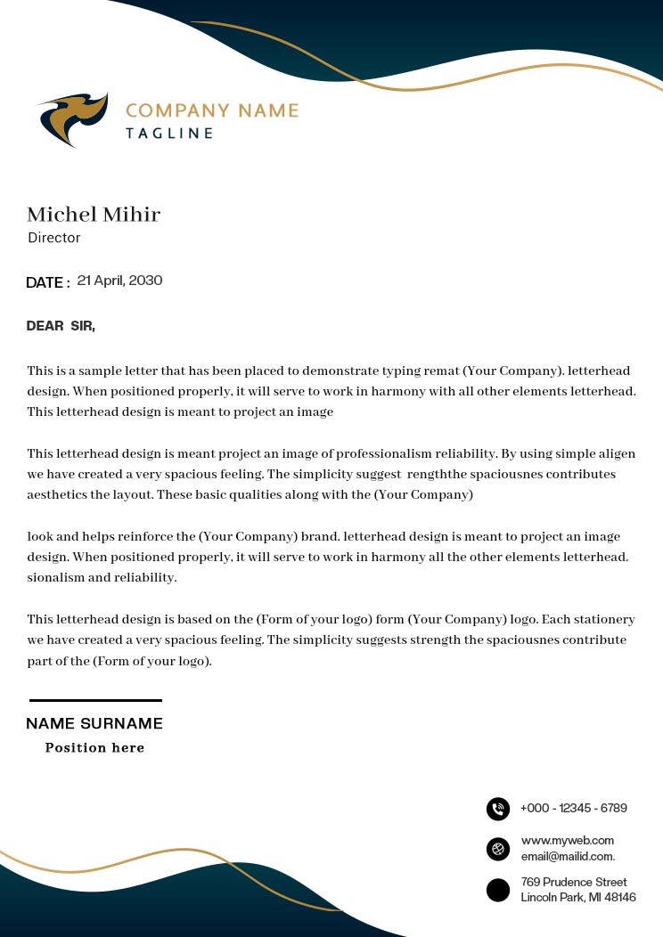 Free Letterhead Design Templates | Online Letterhead Maker