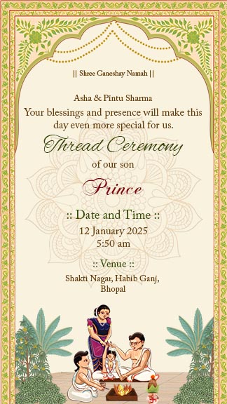 Custom Thread Ceremony Invitations Online in English