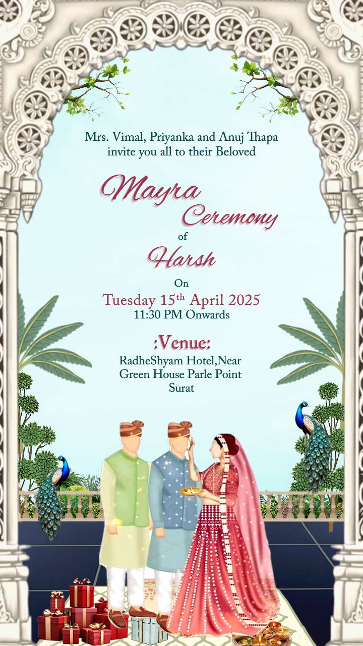 99+ Editable Mayra Invitation ceremony Card Template Online