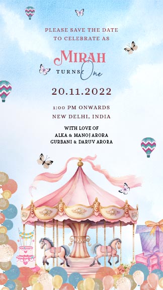 1st Birthday Invitation Cards - Free