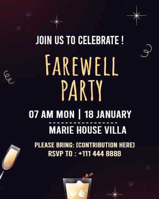 51+ Elegant Farewell Invitation Card Design Online For Free