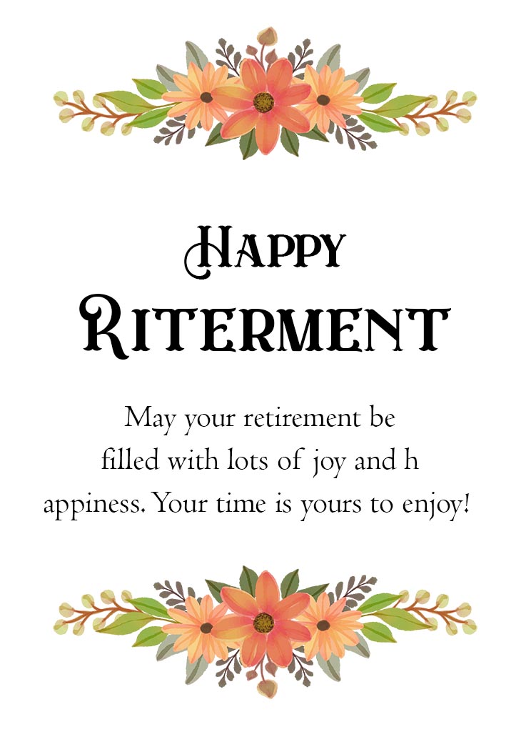 Greeting Card For Retirement Person