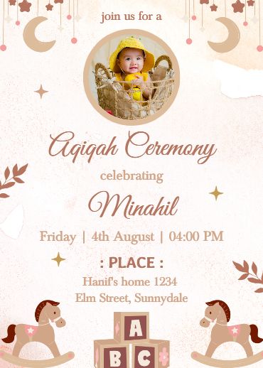 Page 2 | Aqiqah Invitation Card Templates | Customize For Free