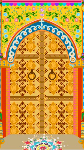 Digital Rajasthani Wedding Invitation Template