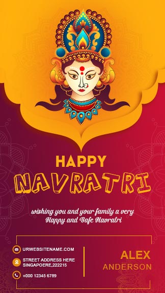 Free Happy Navratri Branding Instagram Story Template