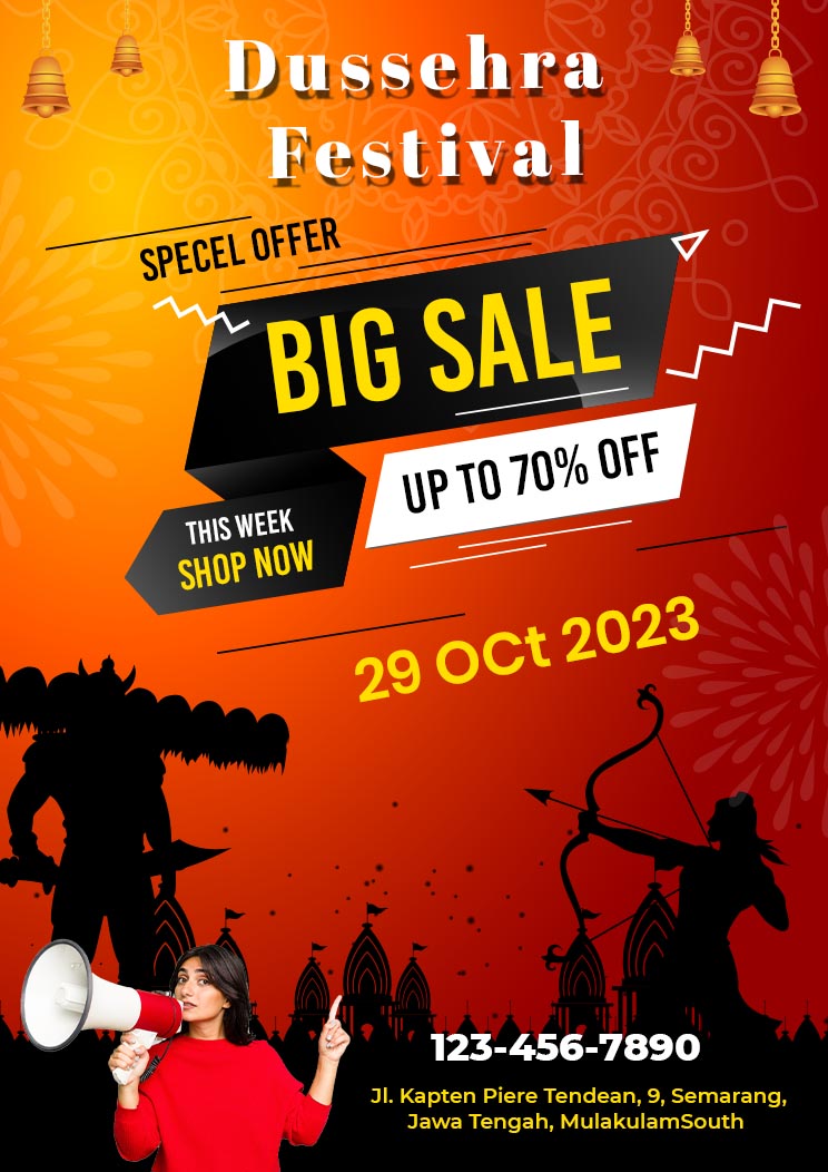 Free Dussehra Poster Templates