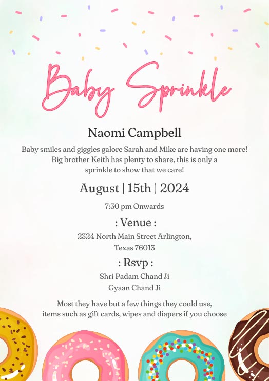 Free Baby Sprinkle Invitation Templates