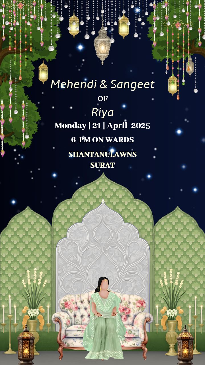 Mehndi Invitation Card - Best Design Ideas