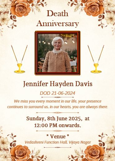 Free Death Anniversary Invitation Templates Online