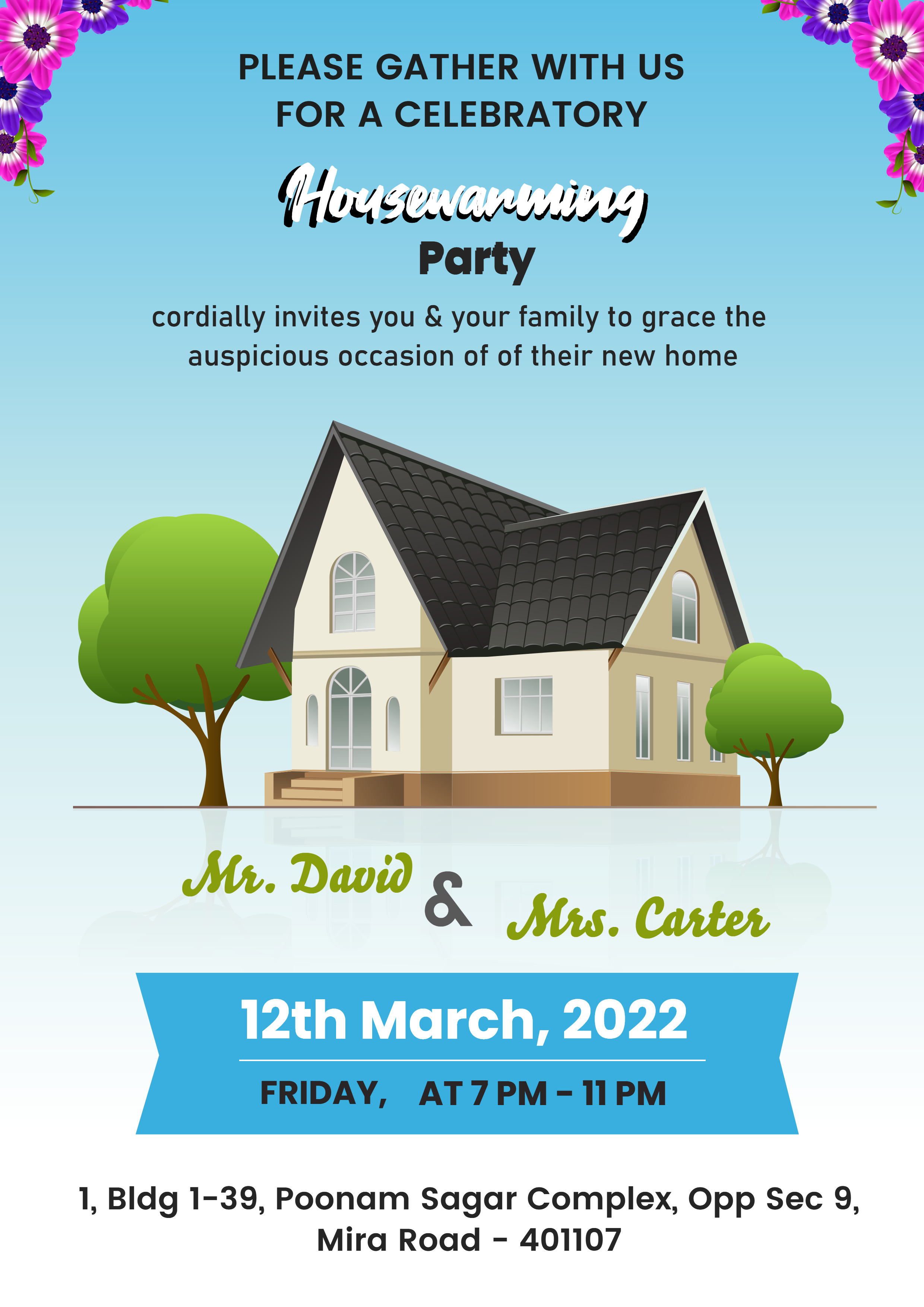 Housewarming Party Free Invitation Card