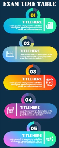 Exam Time Table Infographics Template