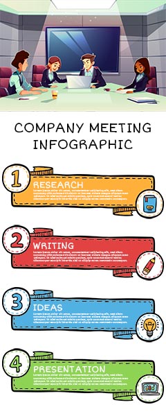 Company Meeting Infographics Template