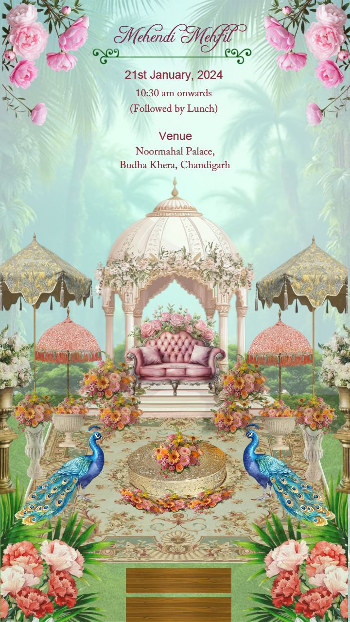 Mehndi Invitation Card - Best Design Ideas