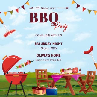 BBQ Party Invitation Cards – Download & Edit Easily