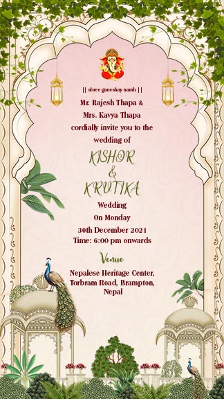 Free Nepali Wedding Invitation Card Designs for Your Big Day