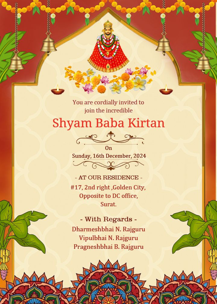 Puja Invitation Card Maker Online Free