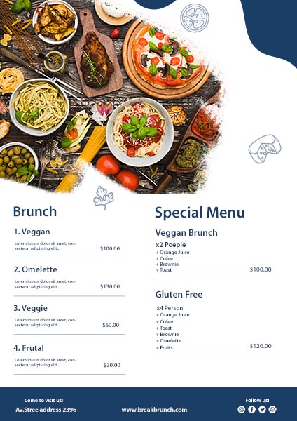 Hotel Menu Card Templates Free