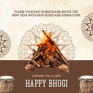 Happy Bhogi Pandigai Poster Design For Friend