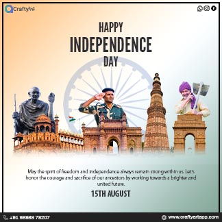 Happy independence Day Sale Stylish Offer Template