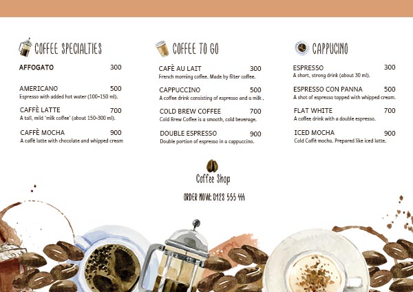 Modern Coffee Shop Inauguration Card With Balloons